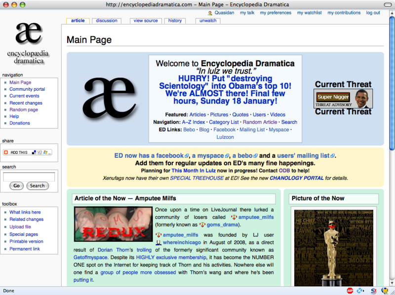 Website - Encyclopedia Dramatica